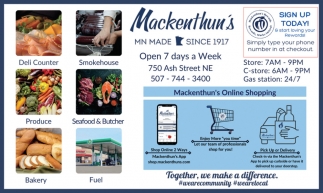 Open 7 Days a Week, Mackenthun's, Montgomery, MN
