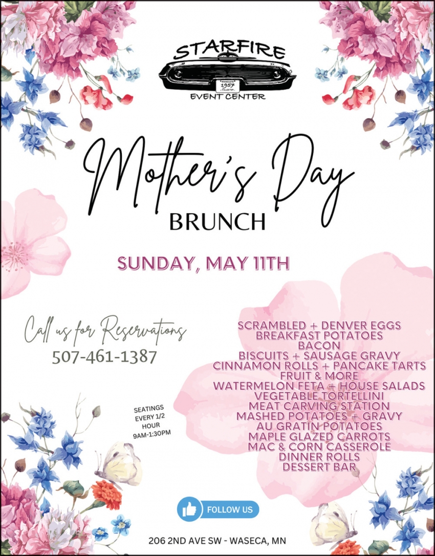 Mother's Day Brunch, Starfire Event Center, Waseca, MN